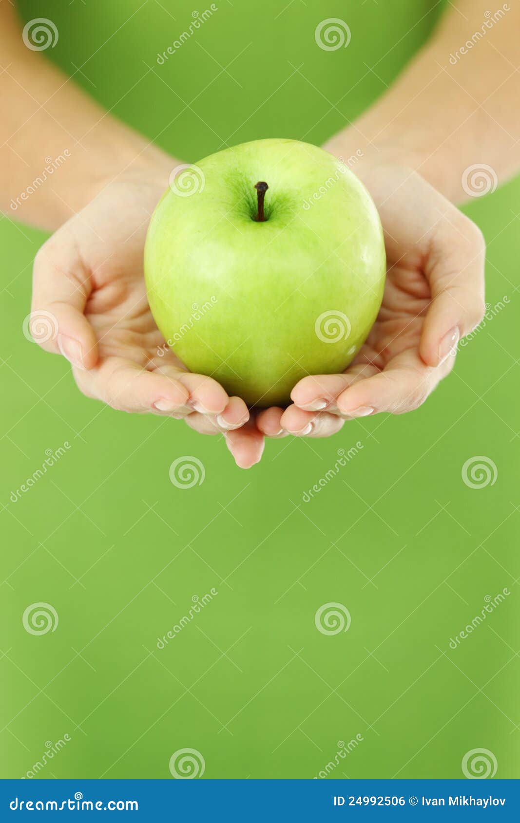 Apple in hands stock photo. Image of clean, fruit, hand - 24992506