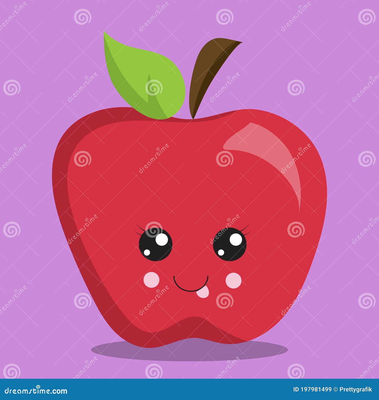 APPLE HAPPY 04 stock vector. Illustration of graphic - 197981499