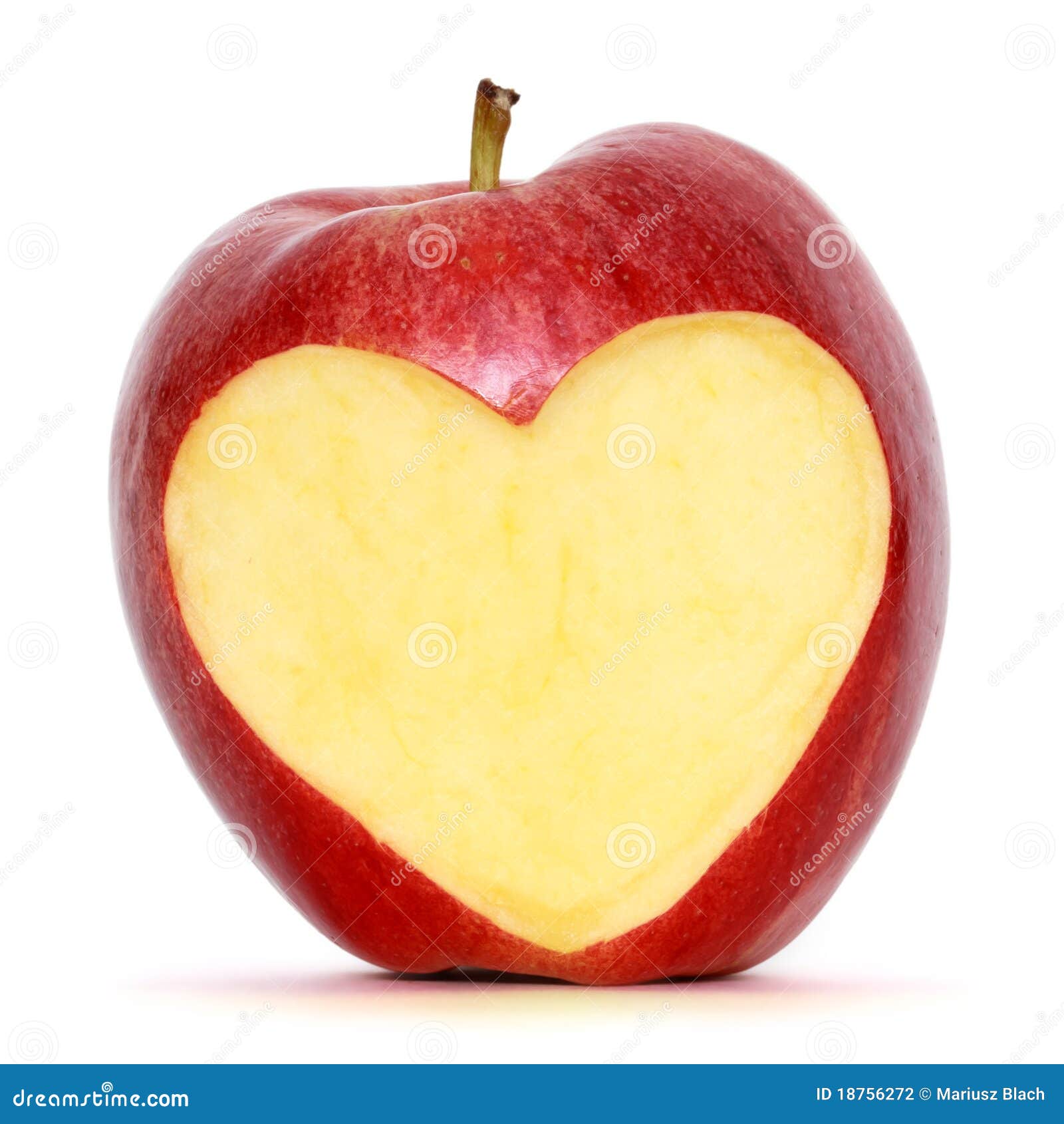 Apple with heart stock photo. Image of symbol, sweet - 18756272