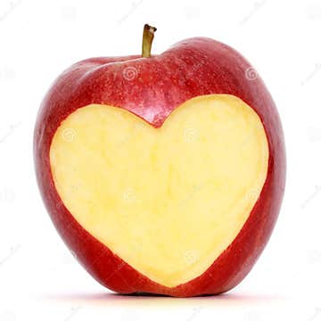 Apple with heart stock photo. Image of symbol, sweet - 18756272