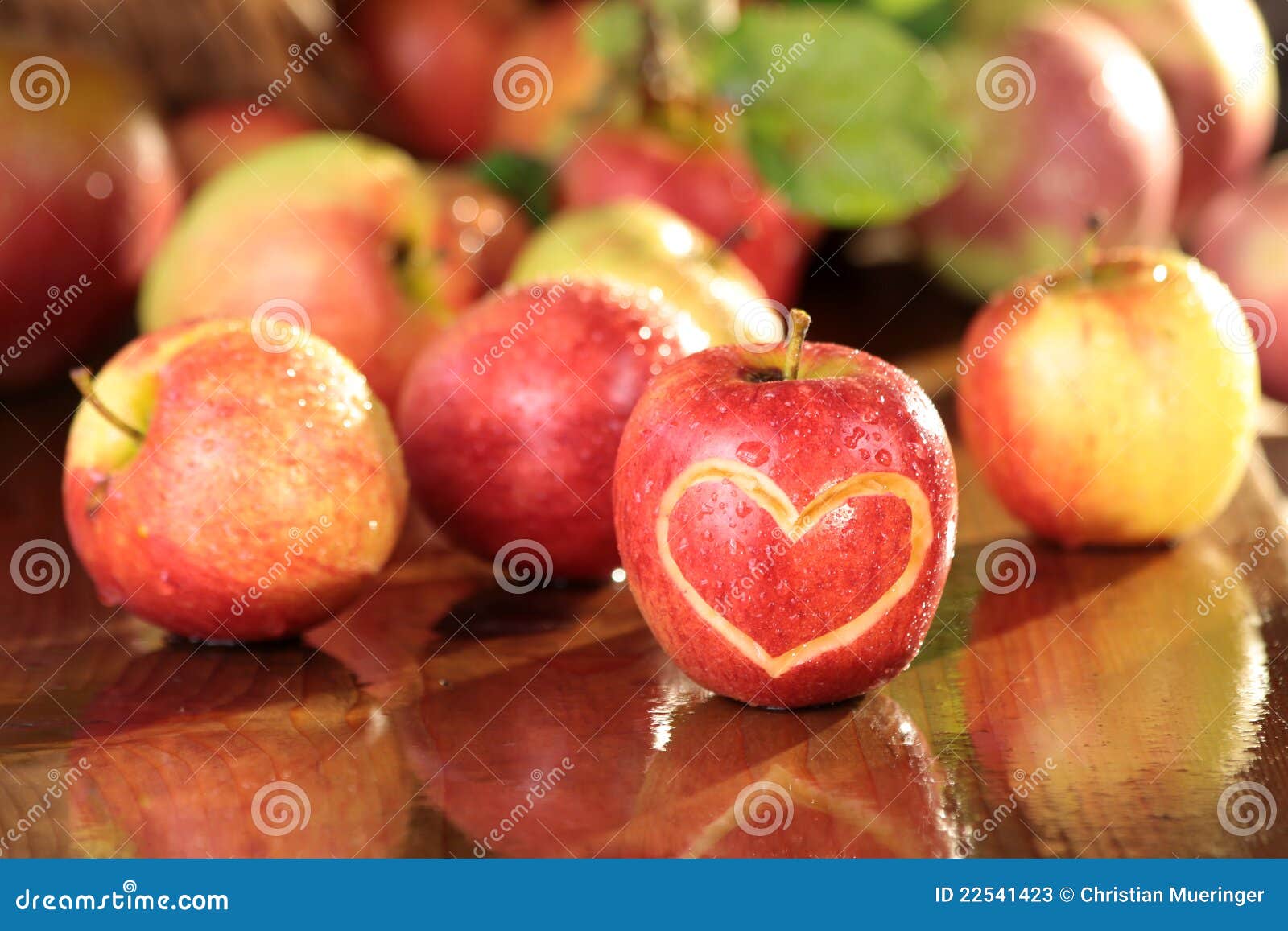 Apple heart stock image. Image of girlfriend, valentines - 22541423