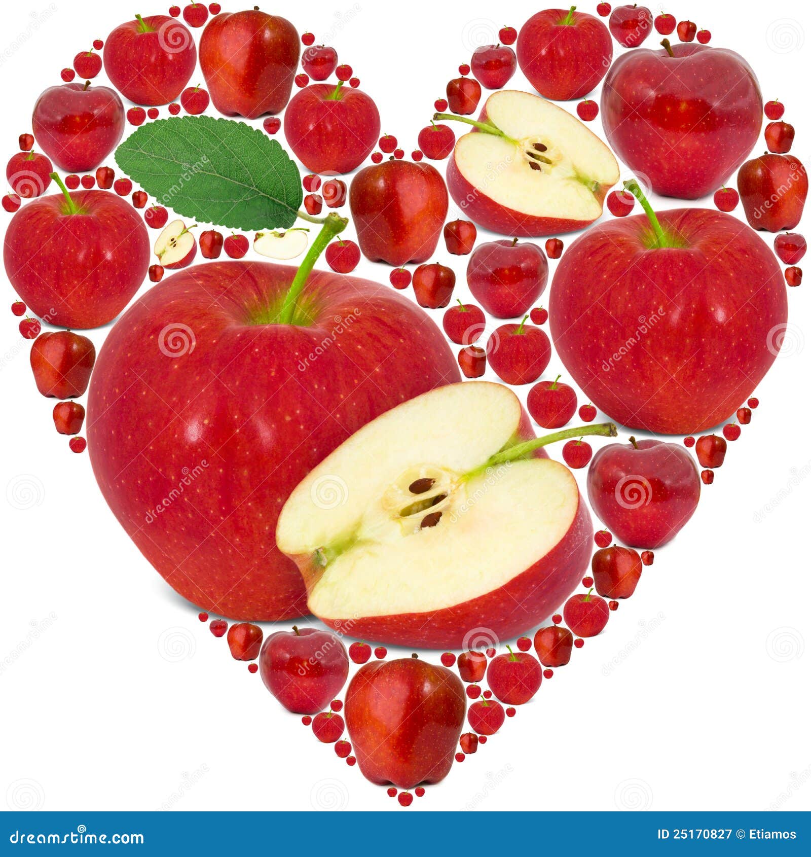 Apple heart stock image. Image of isolated, diet, color - 25170827