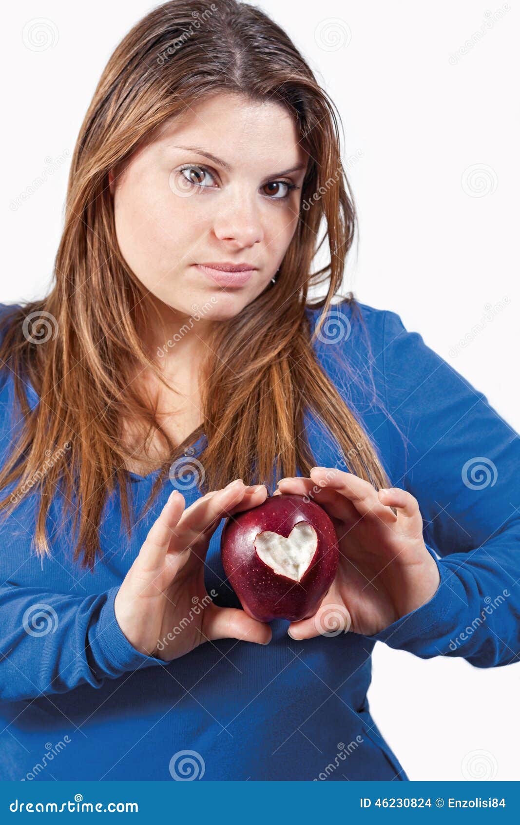 Apple and heart stock photo. Image of apple, juicy, cardio - 46230824