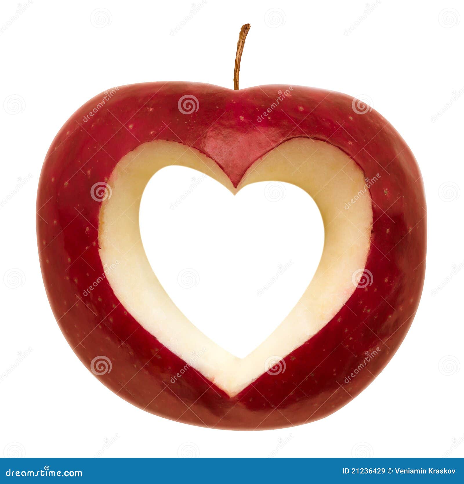 Apple with heart shape stock image. Image of dieting - 21236429
