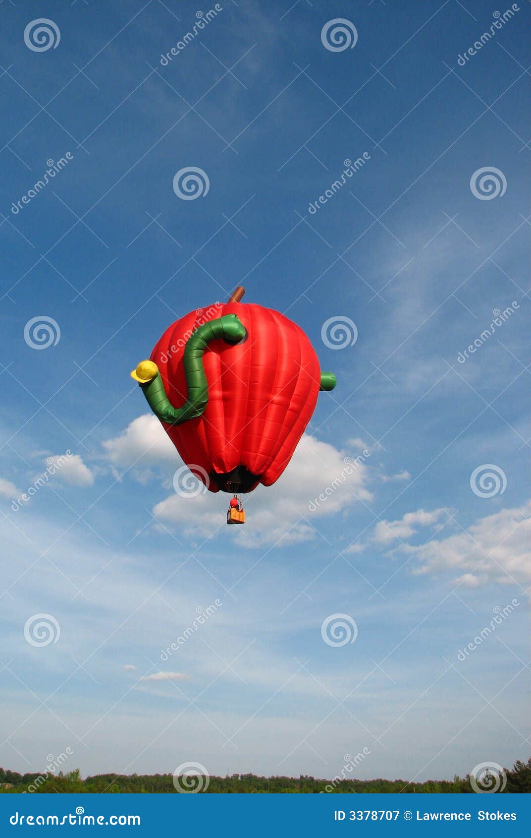 Apple Hot Air Balloon stock image. Image of balloon, apple - 3378707