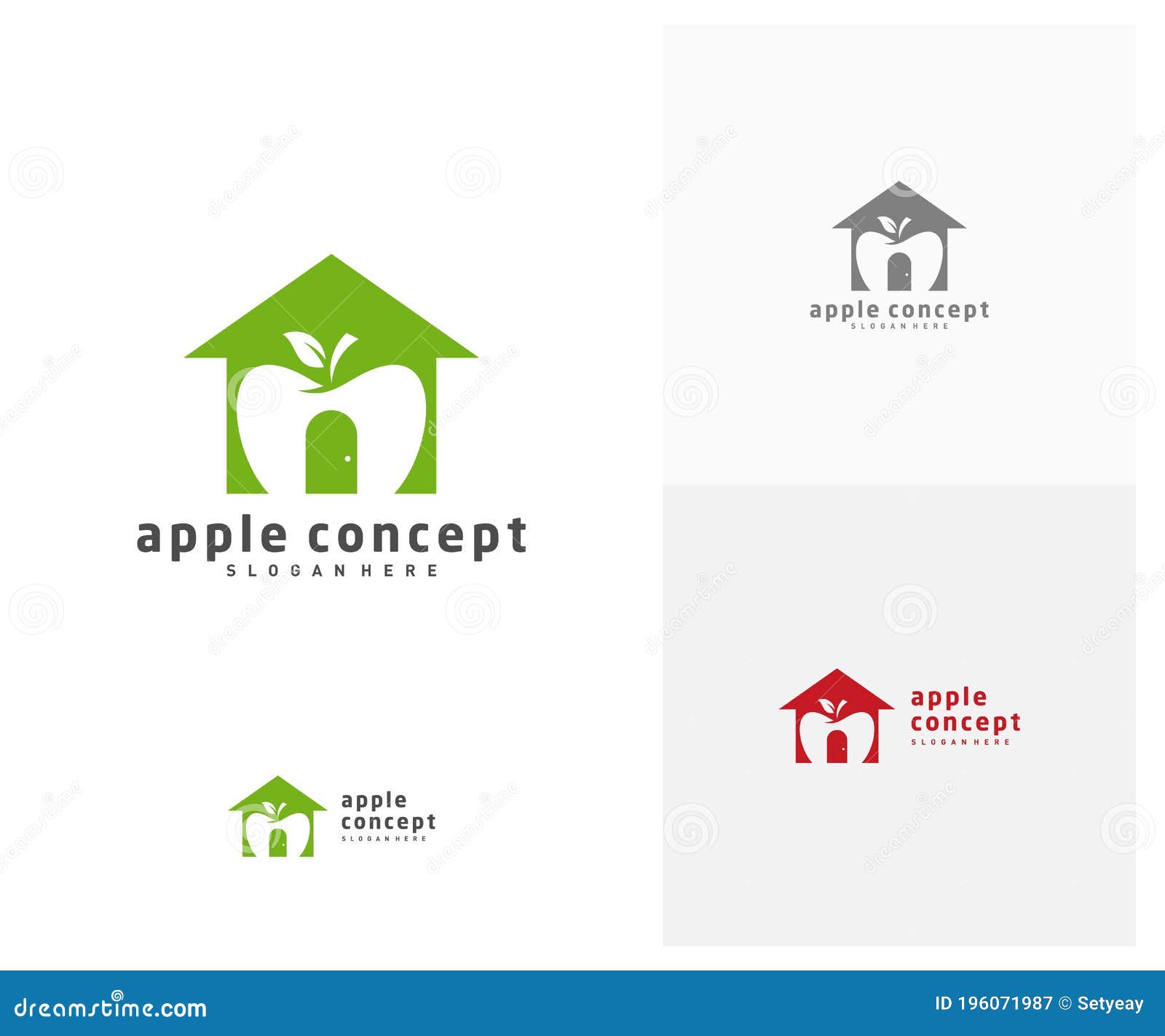 Apple House Logo Design Vector Template, Fruits Apple Icon Symbol Stock ...