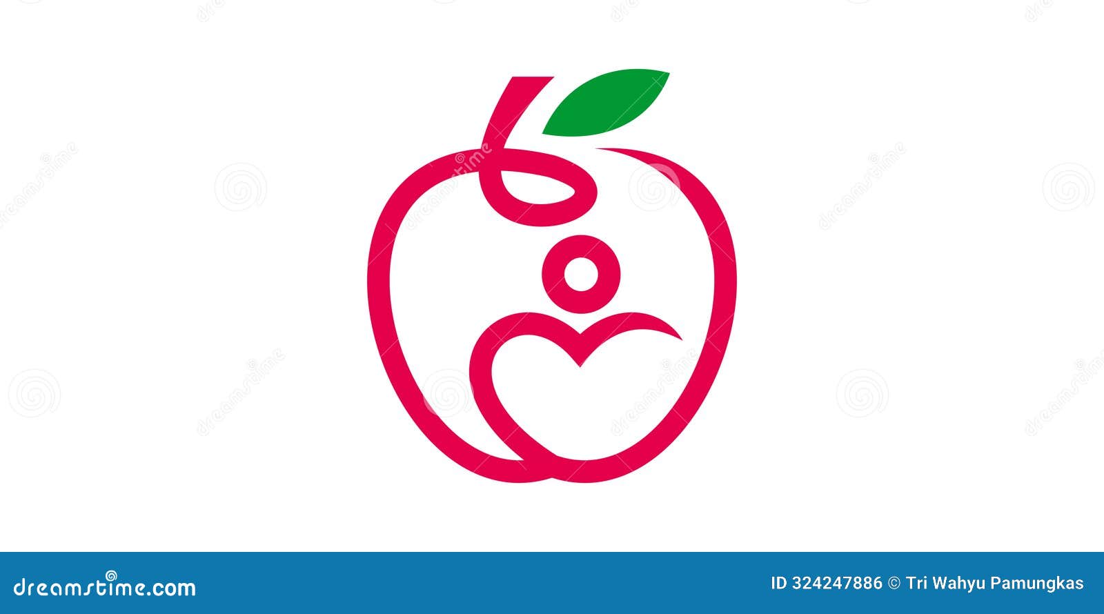 Apple and Human Logo Design Stock Vector - Illustration of fresh, human ...