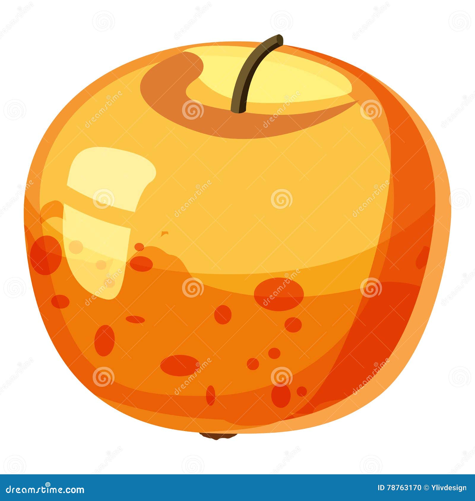 Apple icon, cartoon style stock vector. Illustration of ground - 78763170