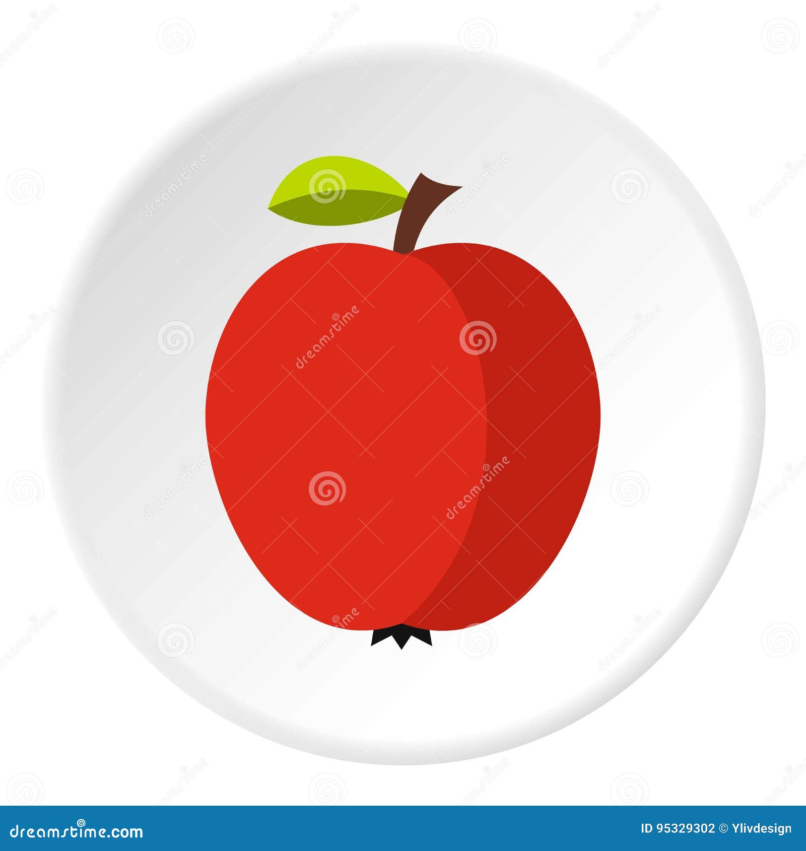 Apple icon circle stock vector. Illustration of ripe - 95329302