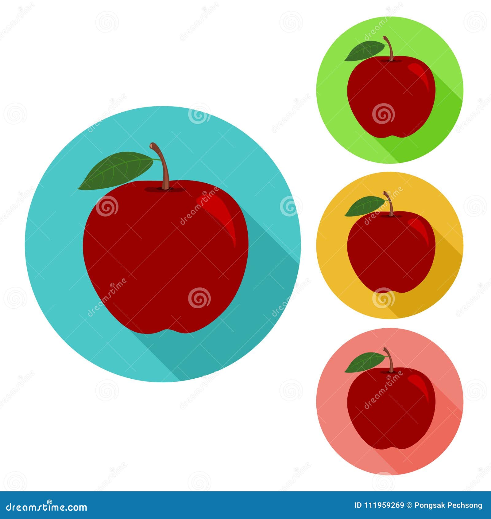 Apple Icon. Flat Apple Icon Stock Vector - Illustration of abstract ... Apple Icon. Flat Apple Icon Stock Vector - Illustration of abstract ...