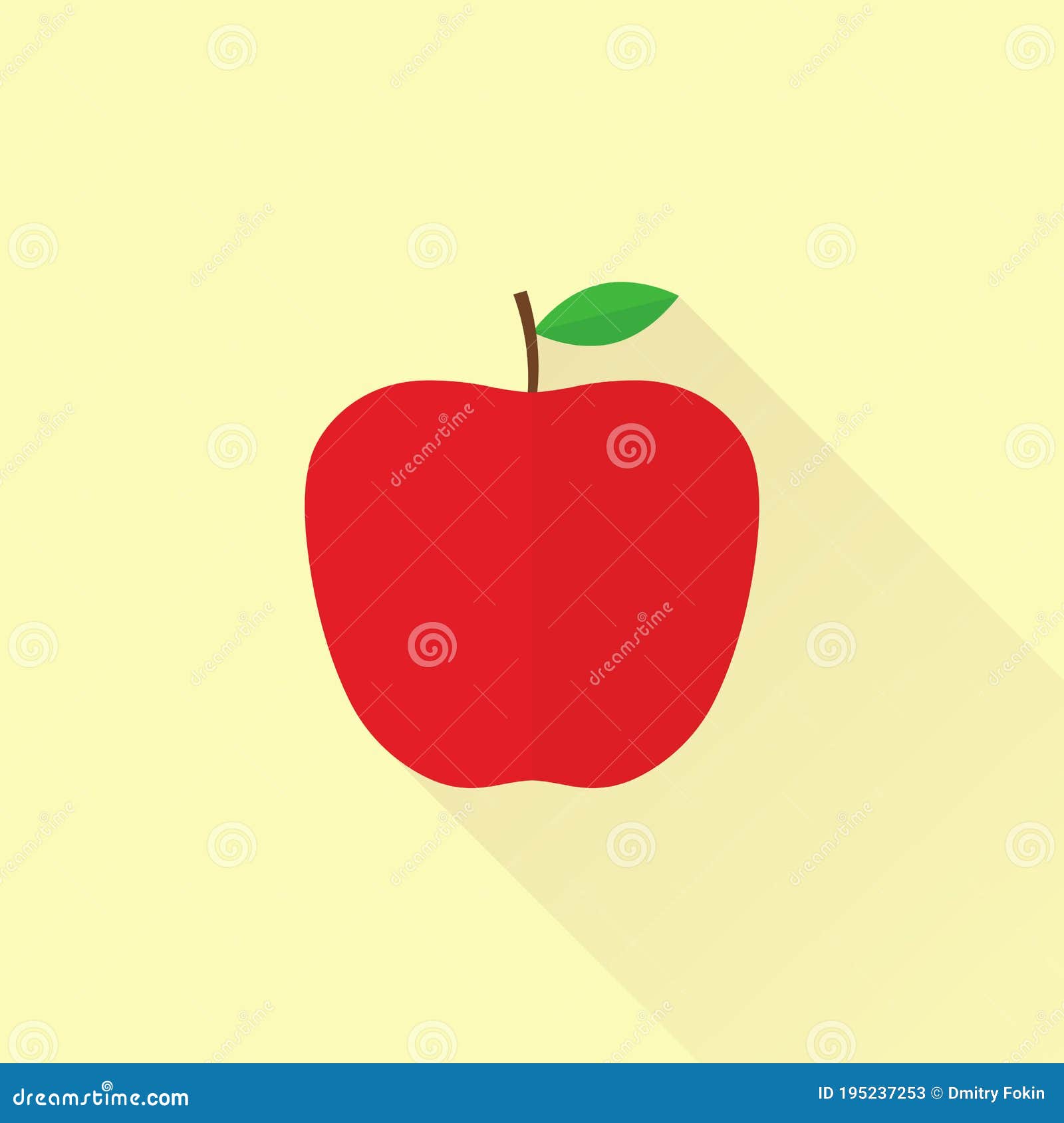 Apple Icon, Flat Design Style, Vector Illustration Stock Vector ...