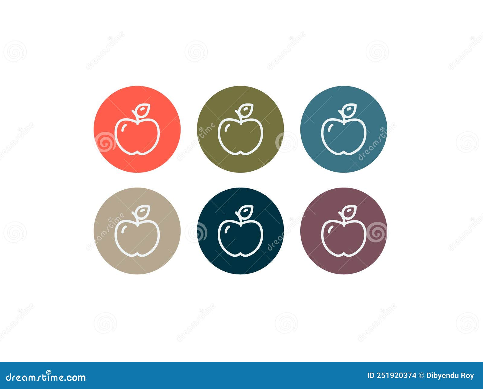 Apple Icon Set for Mobile Apps, Web Design and Graphic Design Stock ...