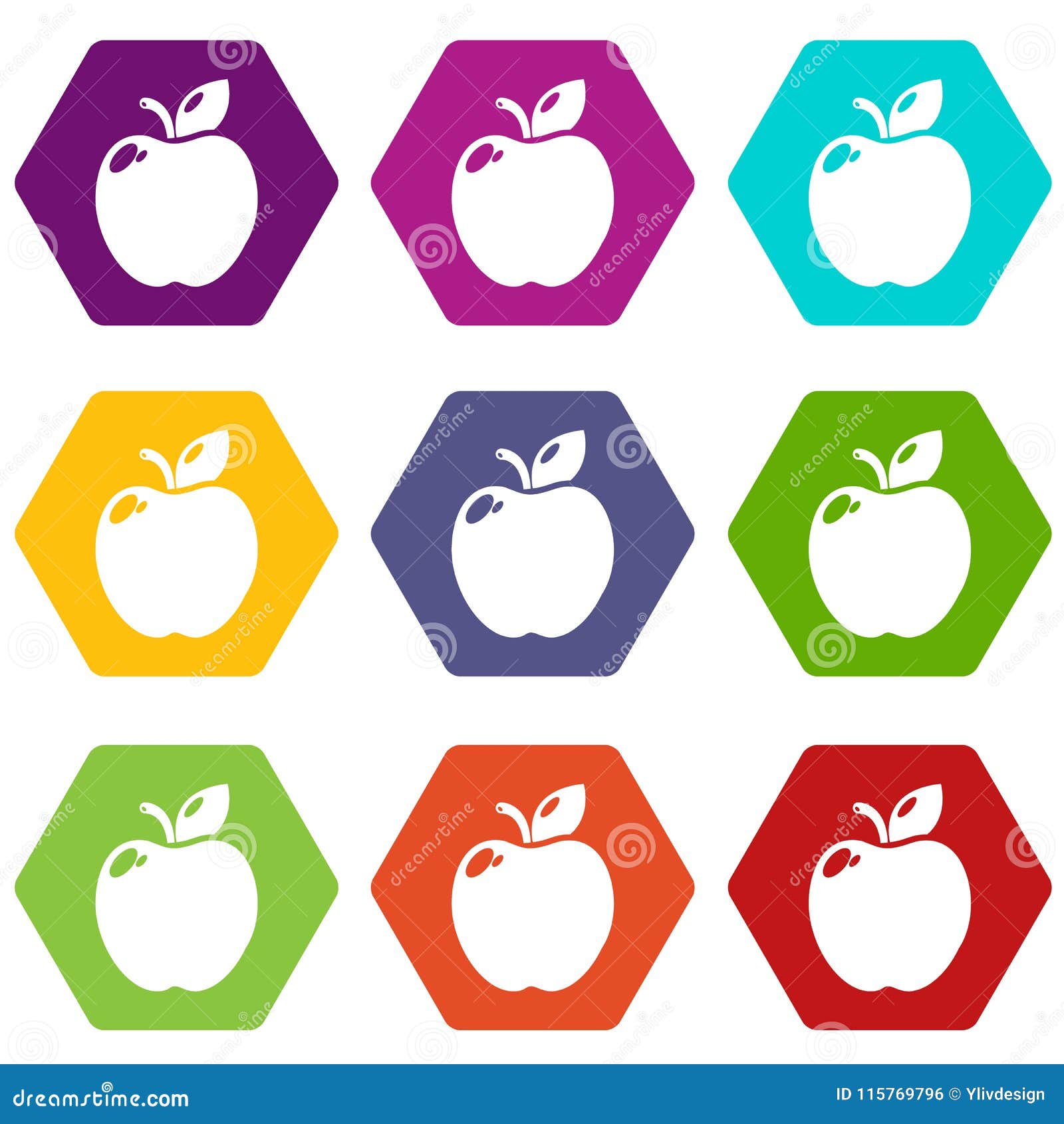 Apple icons set 9 vector stock vector. Illustration of lifestyle ...