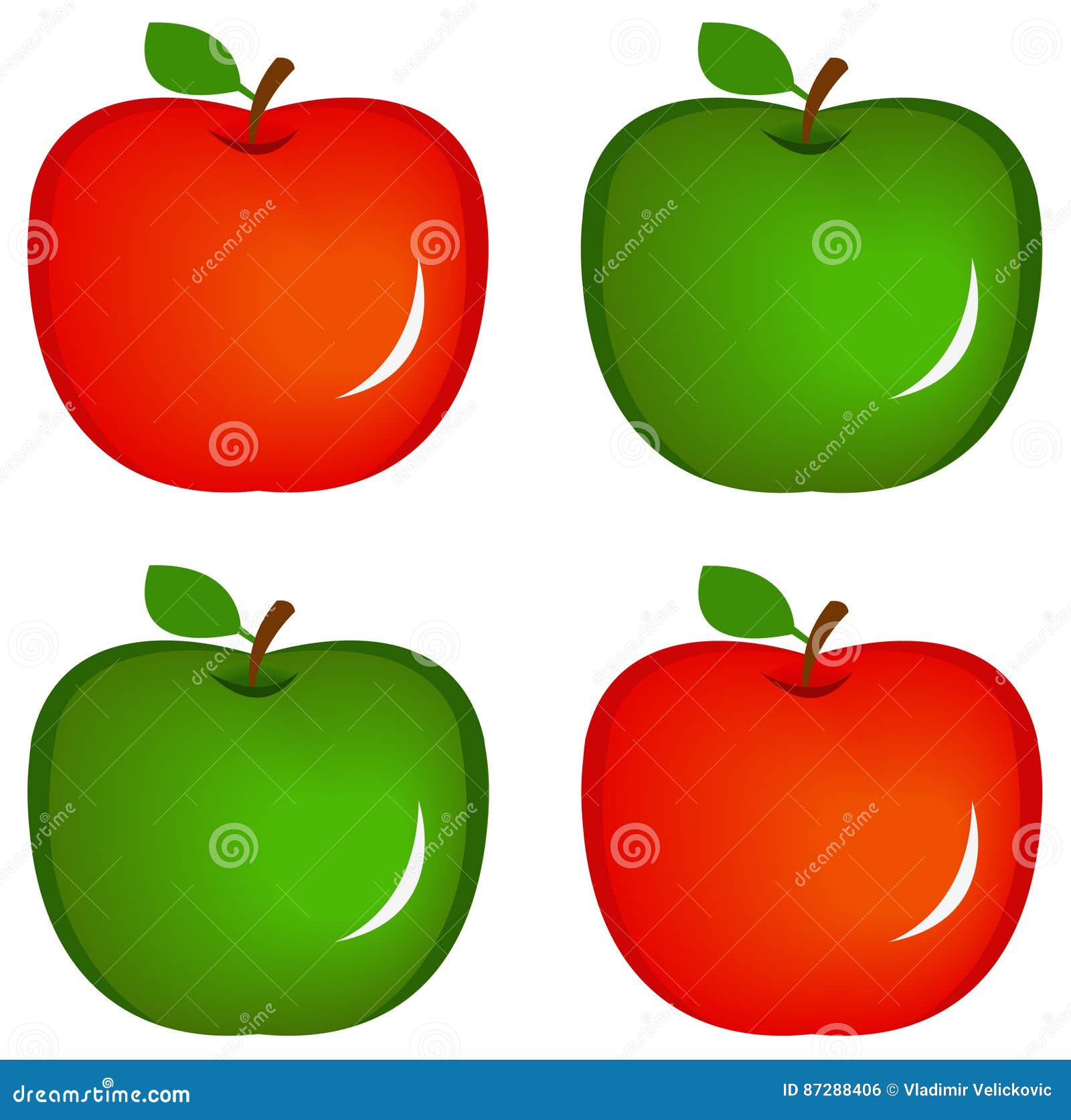 Apple icons stock vector. Illustration of nature, file - 87288406