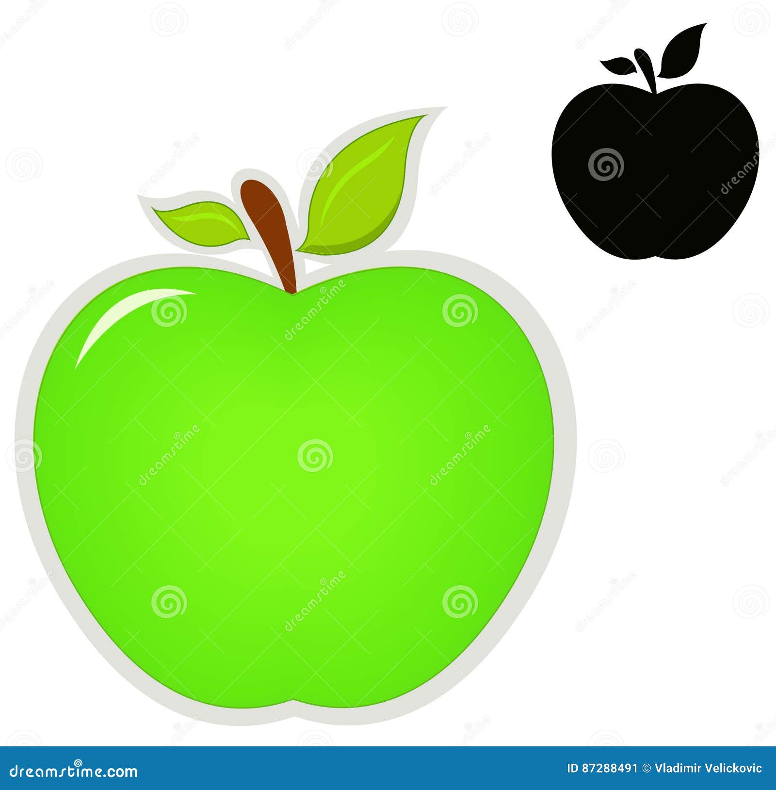 Apple icons stock vector. Illustration of font, fruits - 87288491