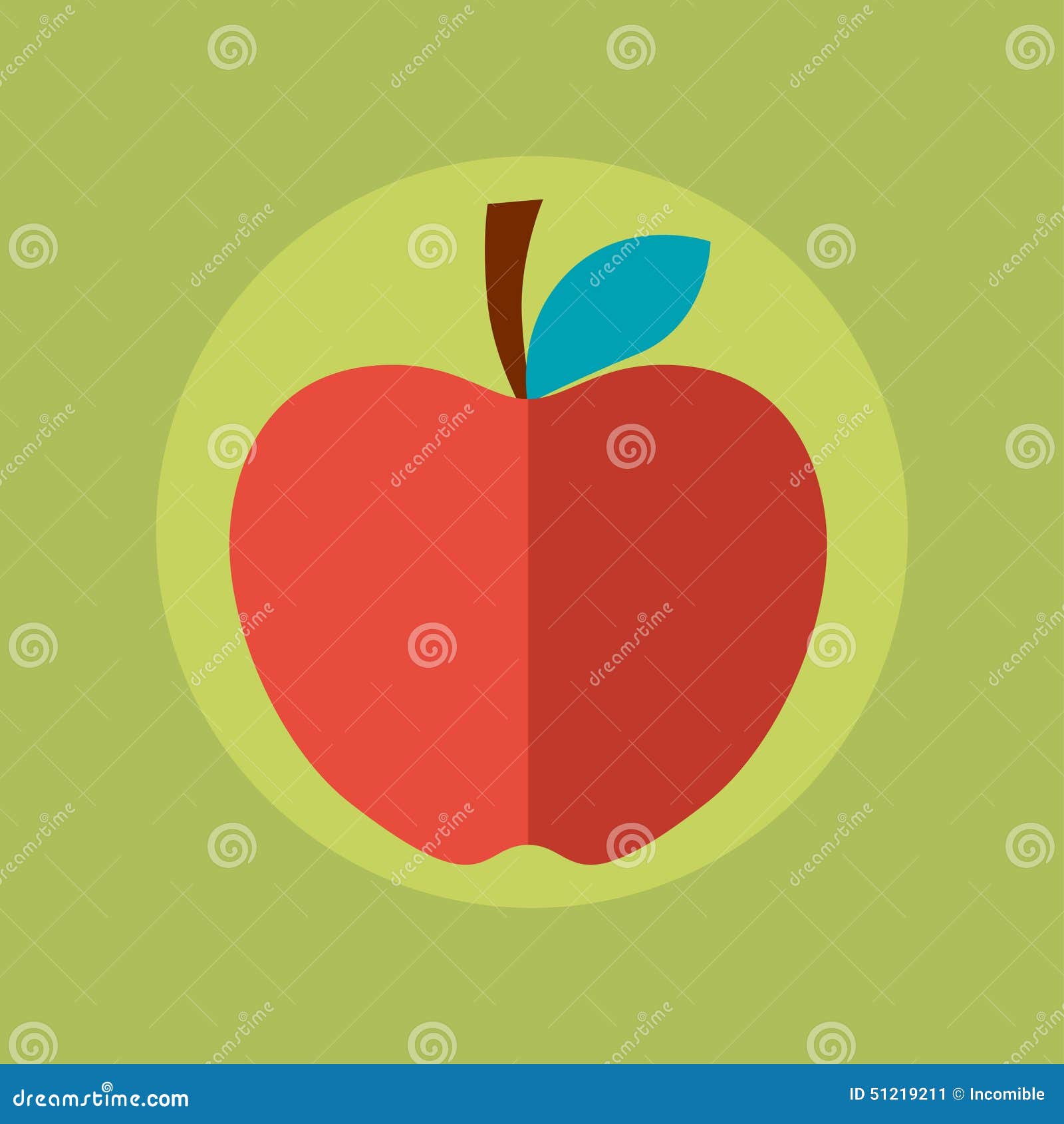 Apple Idea Concept Illustration in Flat Style Stock Vector ...