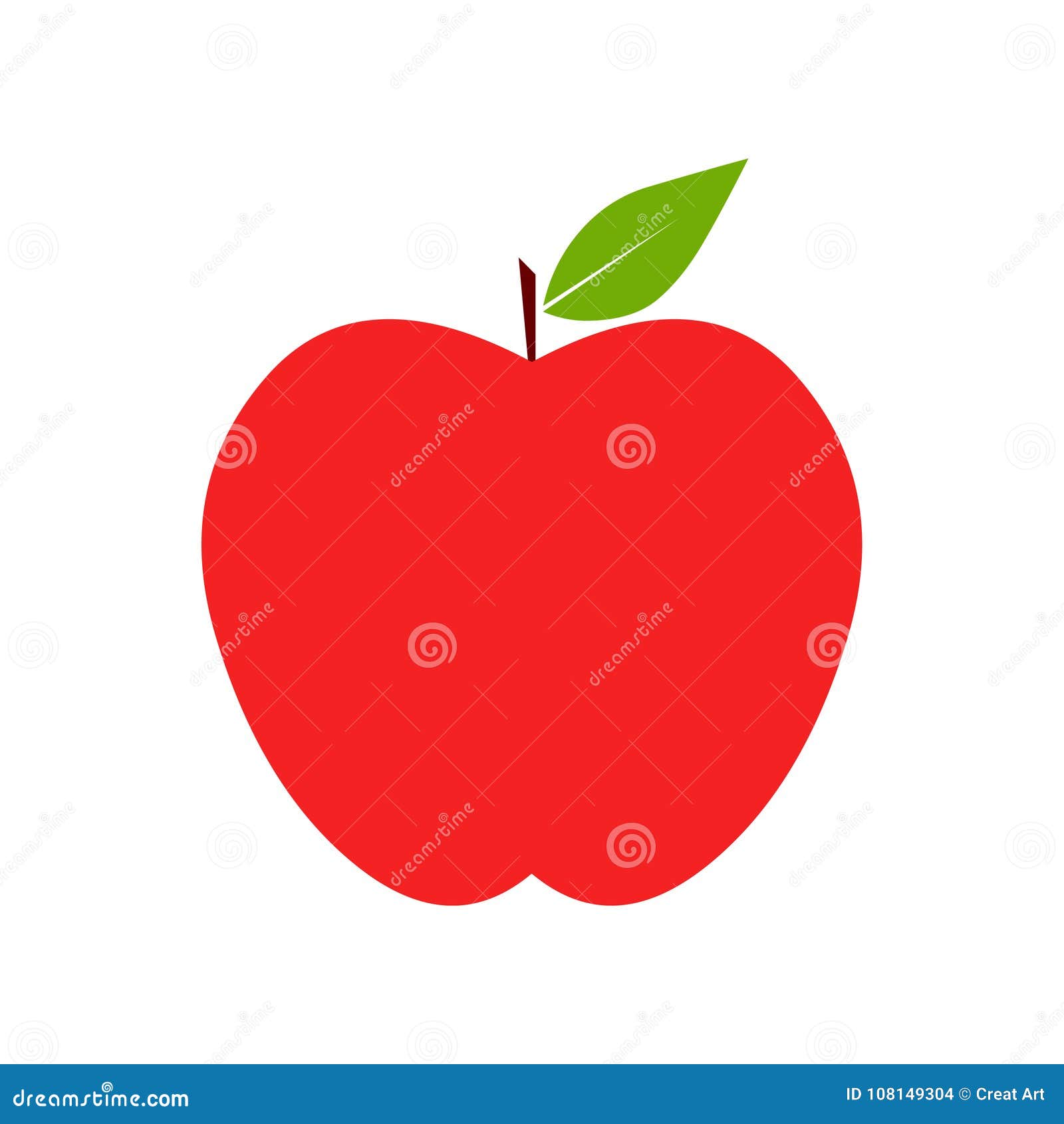 Apple Vector Icon.Flat Style Vector Apple.Red Apple Stock Vector ...