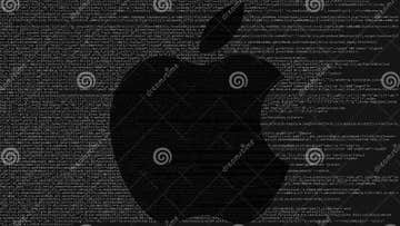Apple Inc. Logo Made of Source Code on Computer Screen. Editorial 3D ...