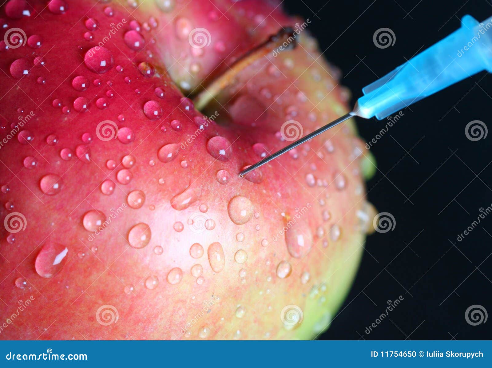 Apple injection. stock photo. Image of medicine, medicament - 11754650