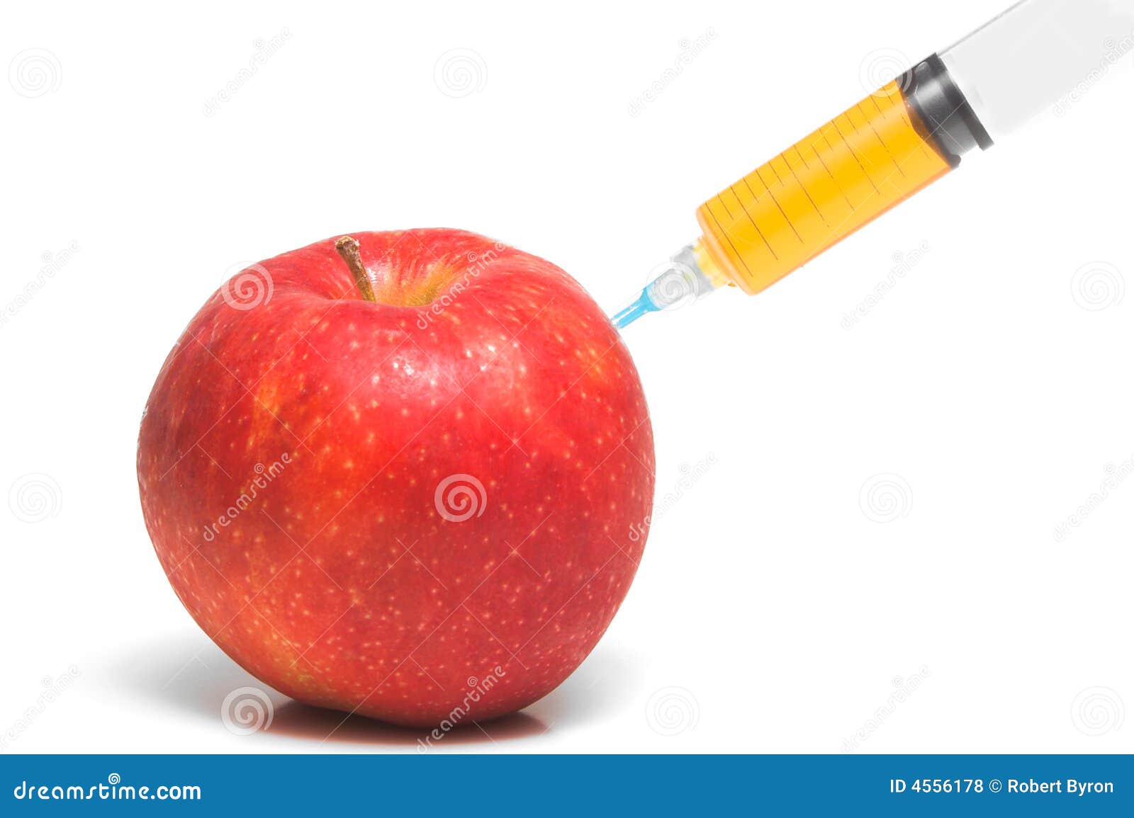 Apple Injection stock photo. Image of apple, medical, needle - 4556178