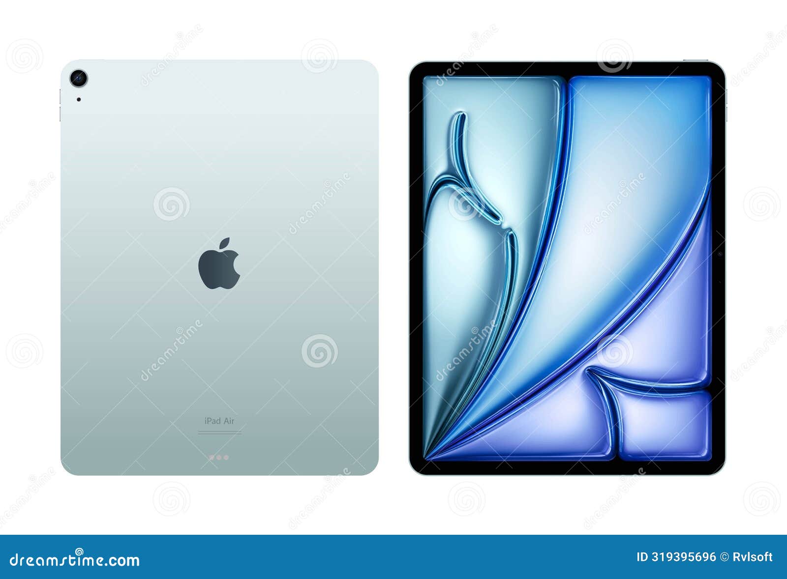 Apple IPad Air in Blue Color, Isolated on Transparent Background ...