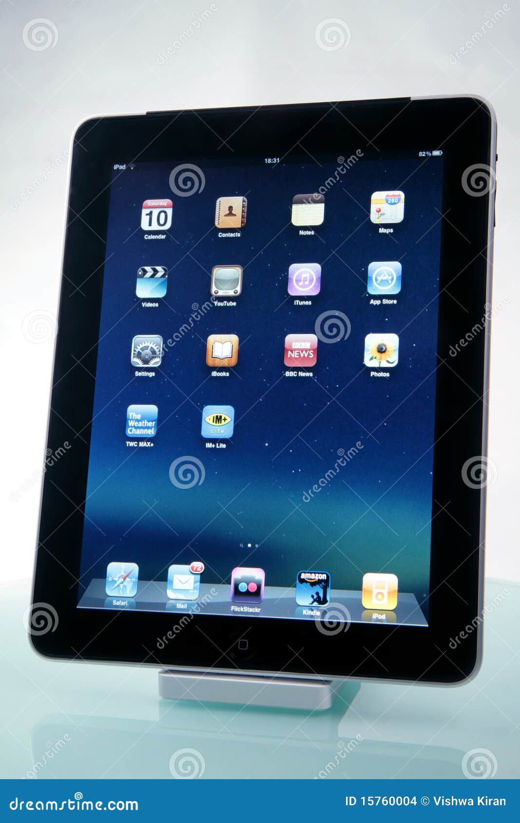 Apple iPad on a dock editorial stock image. Image of network - 15760004