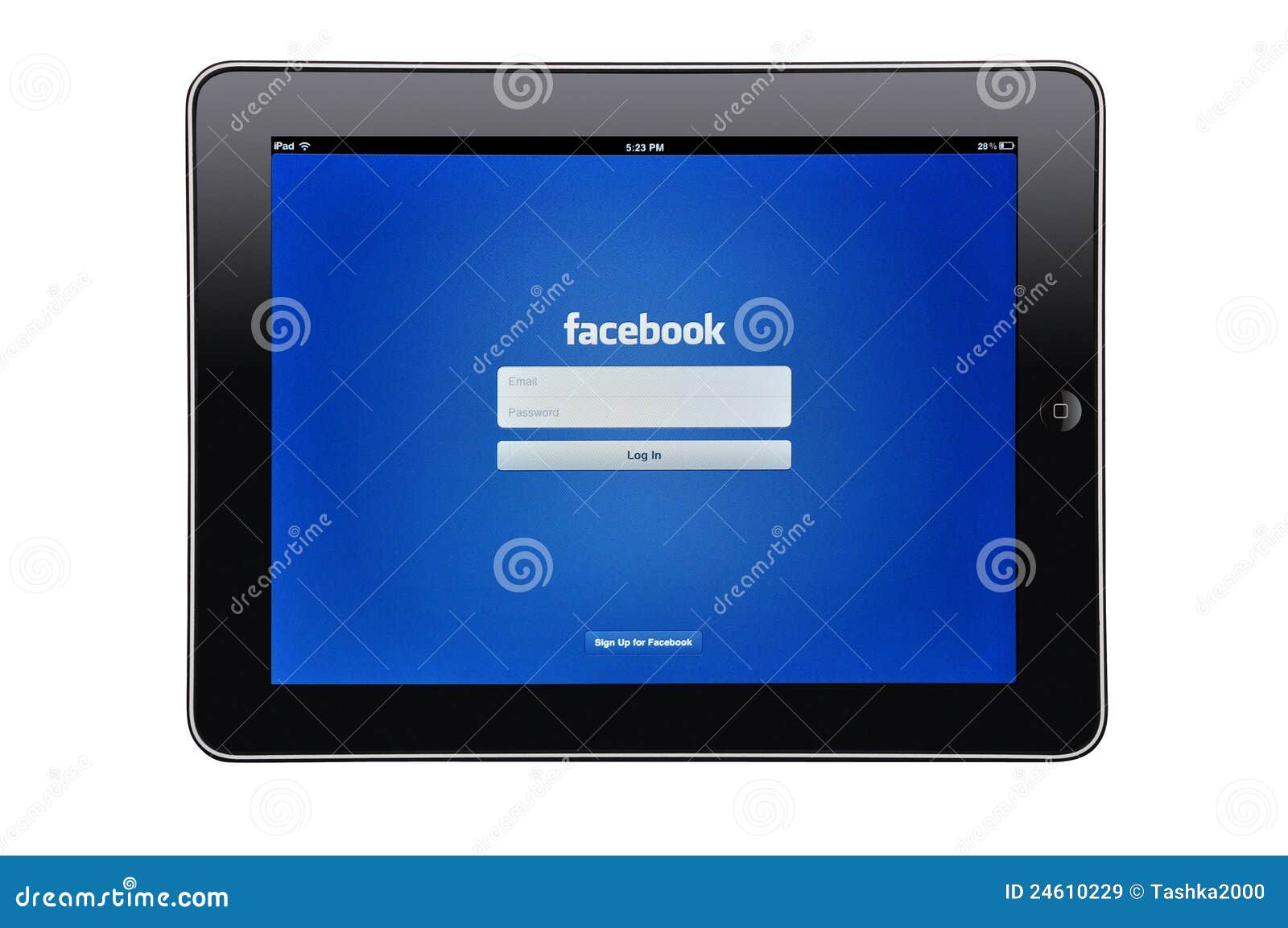 Apple IPad with Facebook App Editorial Stock Image - Image of computer ...