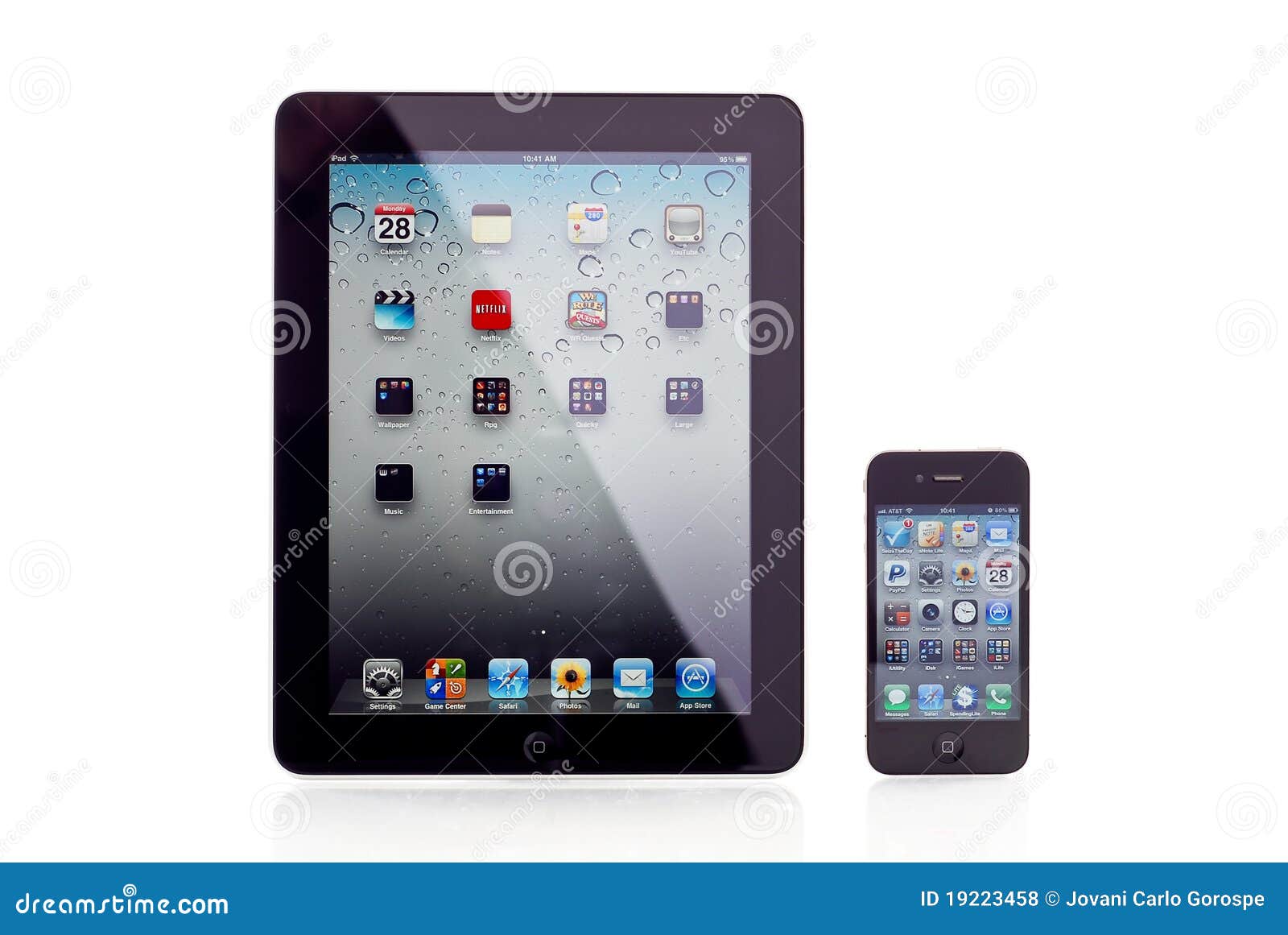 Apple iPad and iPhone editorial stock photo. Image of iphone4 - 19223458