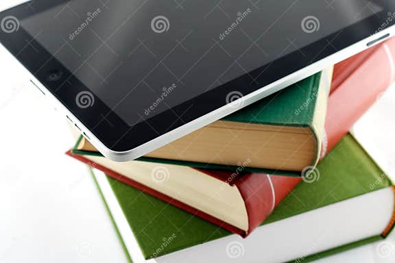 Apple Ipad on a Stack of Books Editorial Photography - Image of digital ...
