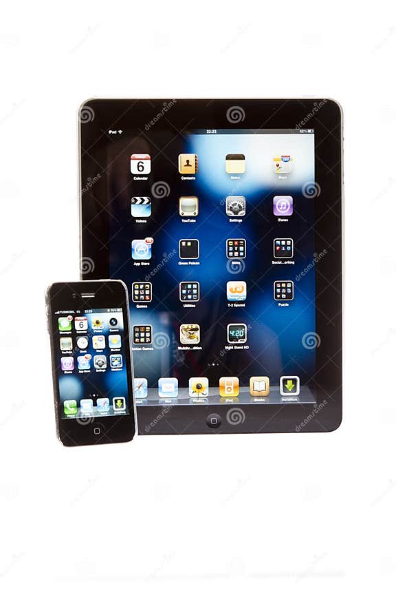 Apple Ipad Tablet PC with IPhone Editorial Stock Image - Image of ...