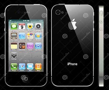 Apple iPhone 4 editorial stock photo. Illustration of digital - 19237193
