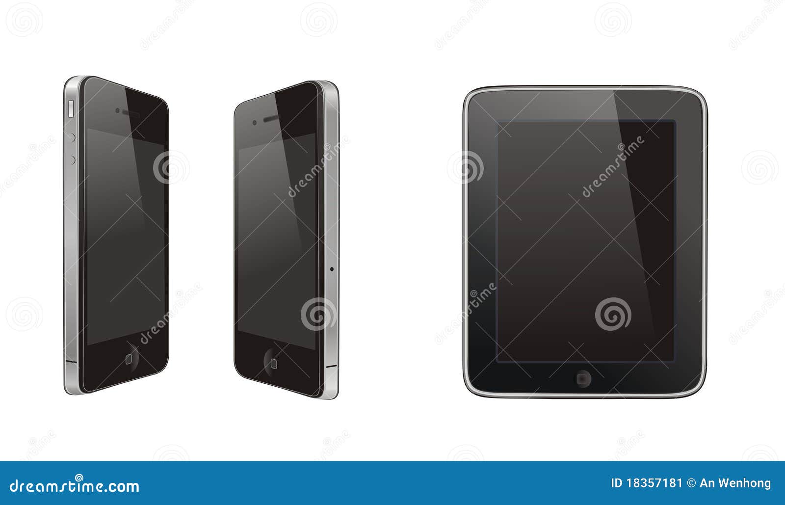 Apple IPhone 4 and Tablet PC Editorial Photo - Illustration of ...