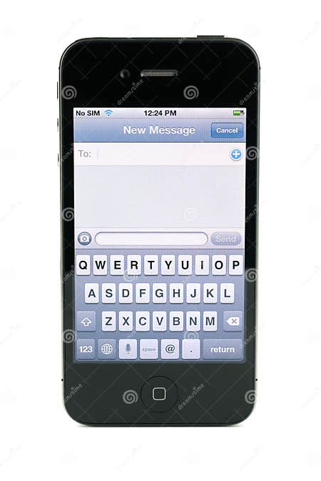 Apple IPhone 4s Text Message Editorial Photo - Image of text, closeup ...