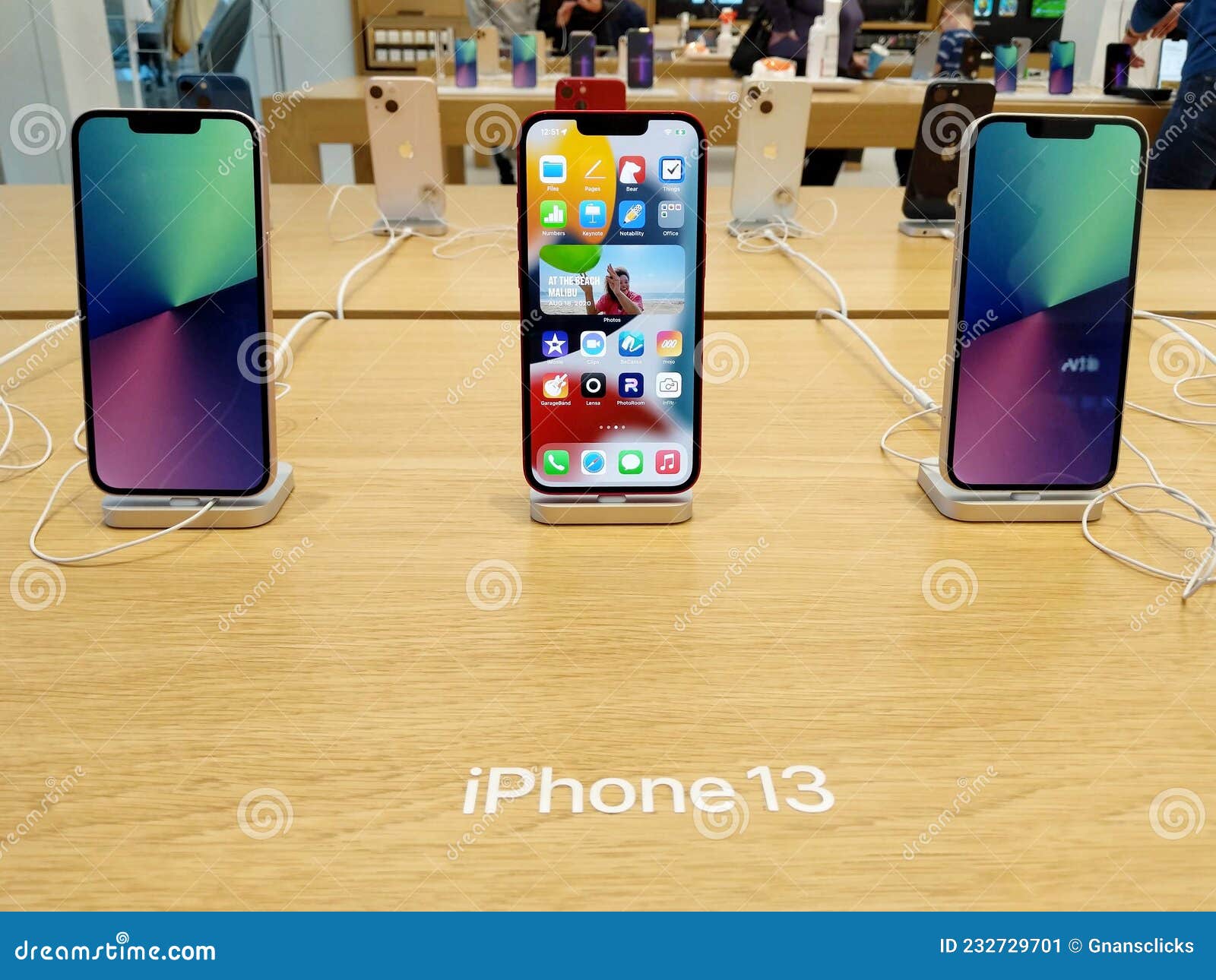 Apple IPhone 13 On Display Instore On Table Editorial Photo ...