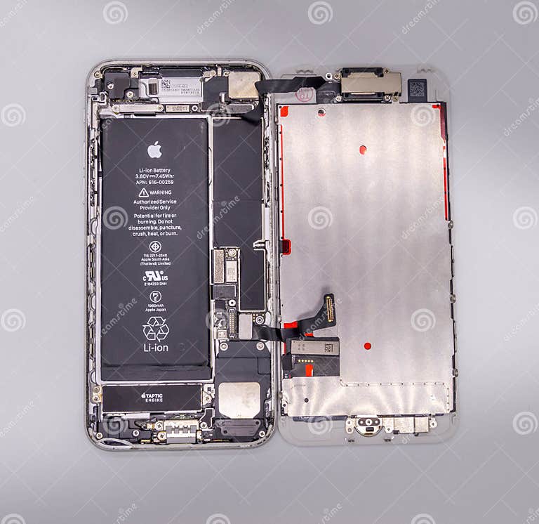 Apple IPhone 7 Fully Open To See Inside Editorial Stock Photo - Image ...