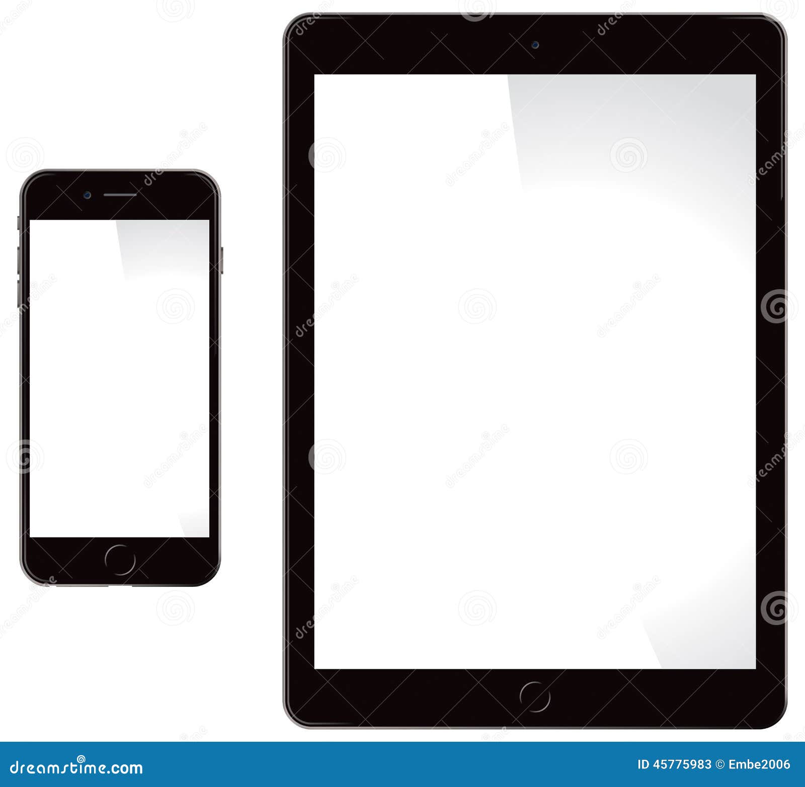 Apple iPhone and iPad editorial stock photo. Illustration of vector ...