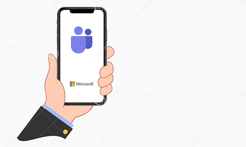 Apple IPhone with Microsoft Teams Mobile Application Editorial Image ...