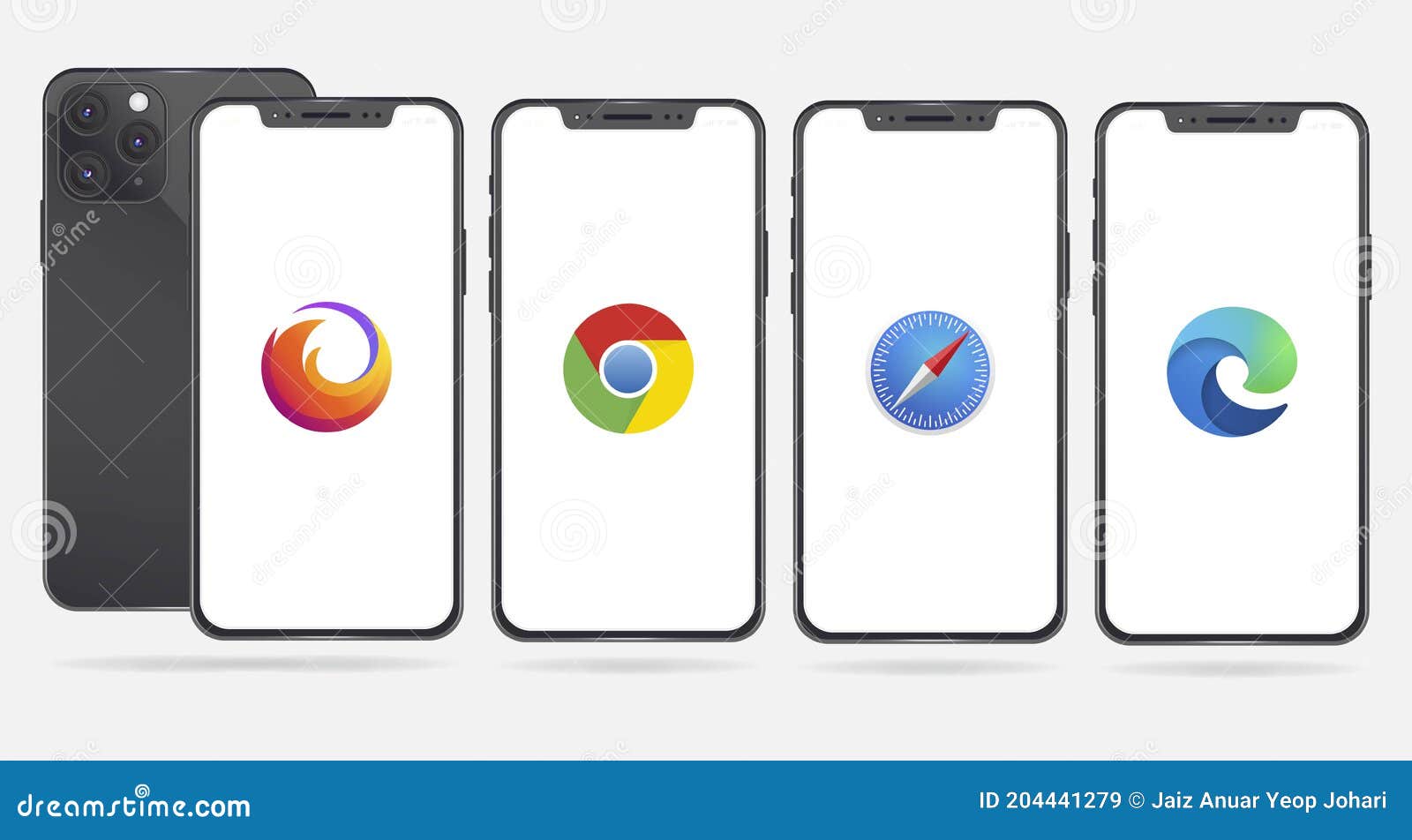Apple Iphone with a Popular Internet Browser Application Logos 2020 ... Apple Iphone with a Popular Internet Browser Application Logos 2020 ...