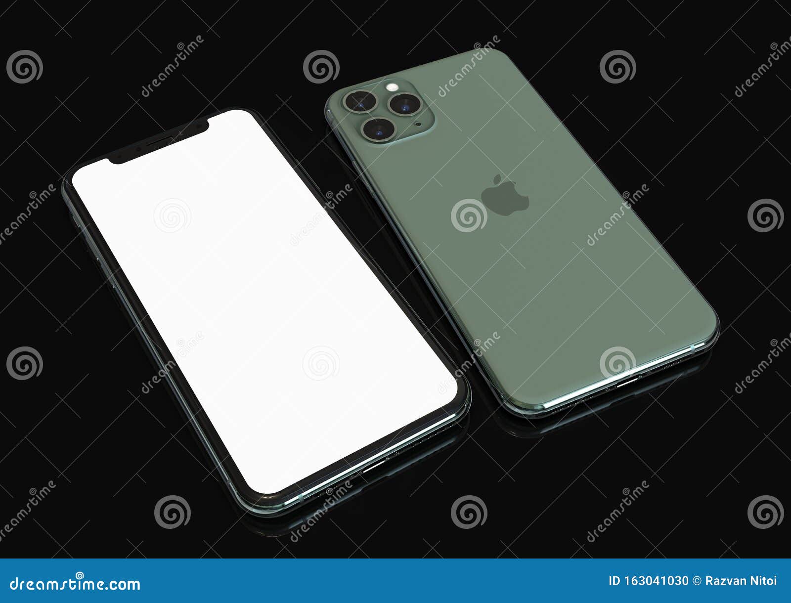 Apple IPhone 11 Pro Green, 2019, Front & Back Editorial Image - Image ...