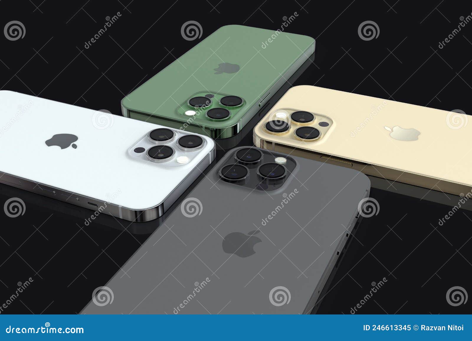 Apple IPhone 13 Pro Max All Colours, Comparison Editorial Image - Image ...