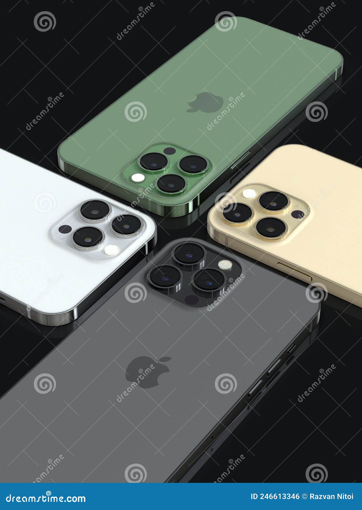 Apple IPhone 13 Pro Max All Colours, Comparison Editorial Photo - Image ...