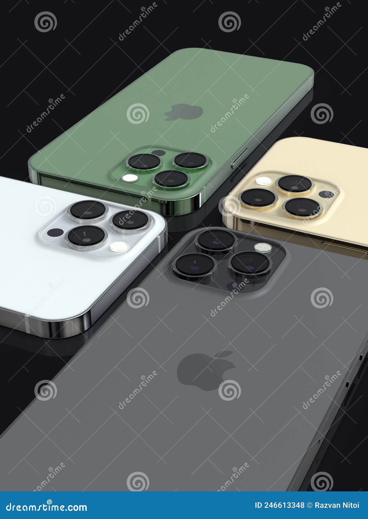 Apple IPhone 13 Pro Max All Colours, Comparison Editorial Stock Photo ...