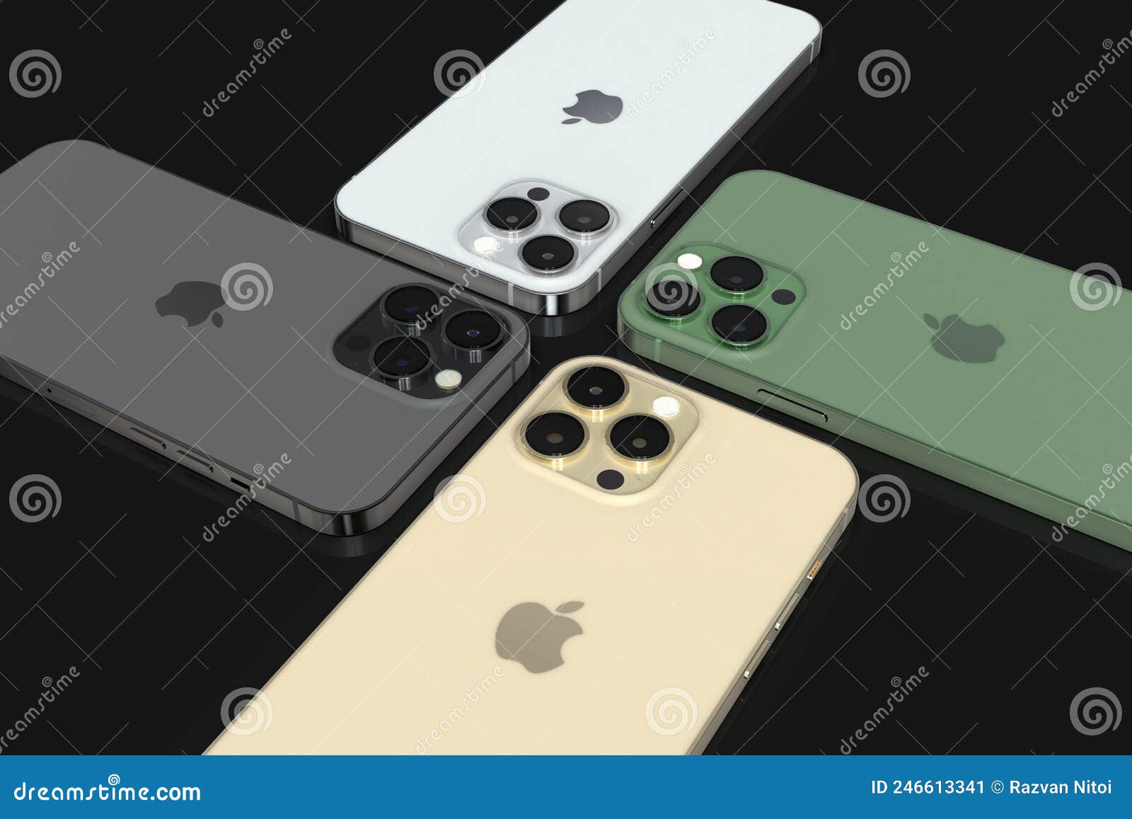 Apple IPhone 13 Pro Max All Colours, Comparison Editorial Photo - Image ...