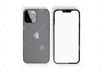 Apple IPhone 13 Pro Max Graphite, Front-back Comparison Editorial Image ...