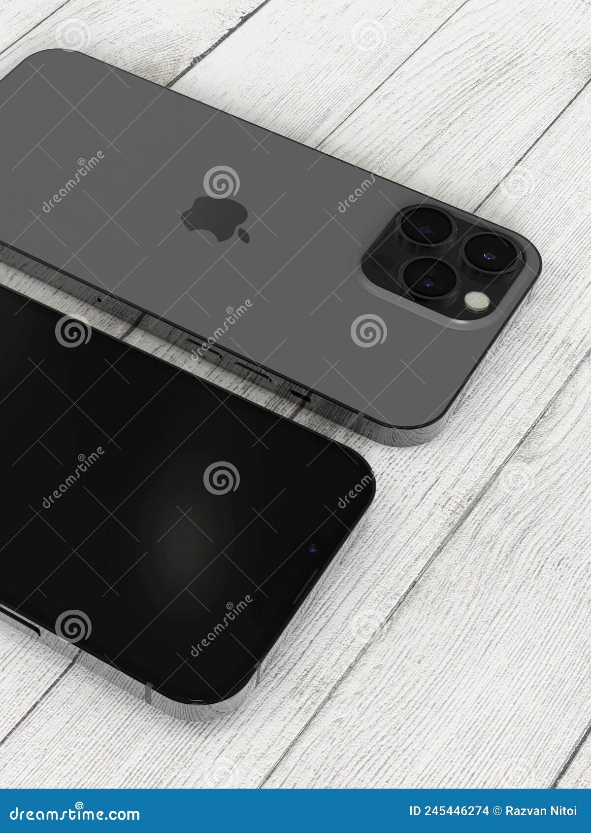 Apple IPhone 13 Pro Max Graphite, Front and Back Sides Comparison ...