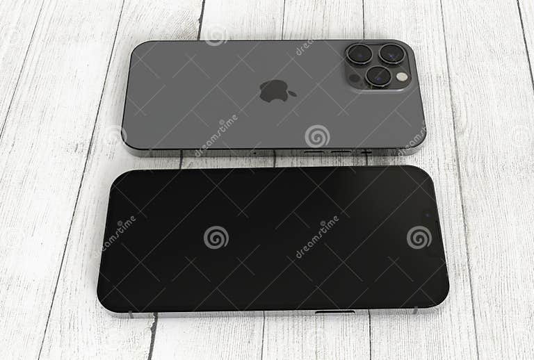 Apple IPhone 13 Pro Max Graphite, Front and Back Sides Comparison ...
