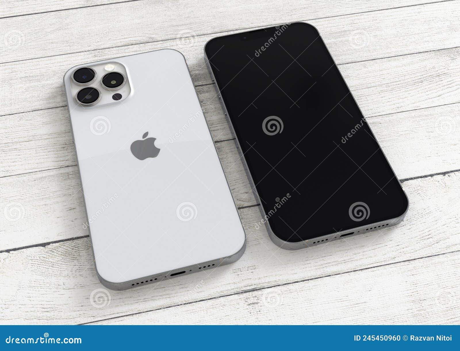 Apple IPhone 13 Pro Max Silver, Front and Back Sides Comparison ...