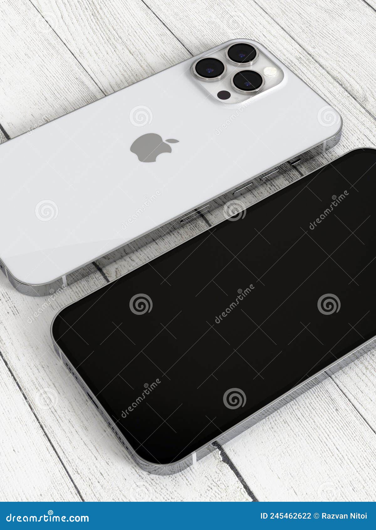 Apple IPhone 13 Pro Max Silver, Front and Back Sides Comparison ...