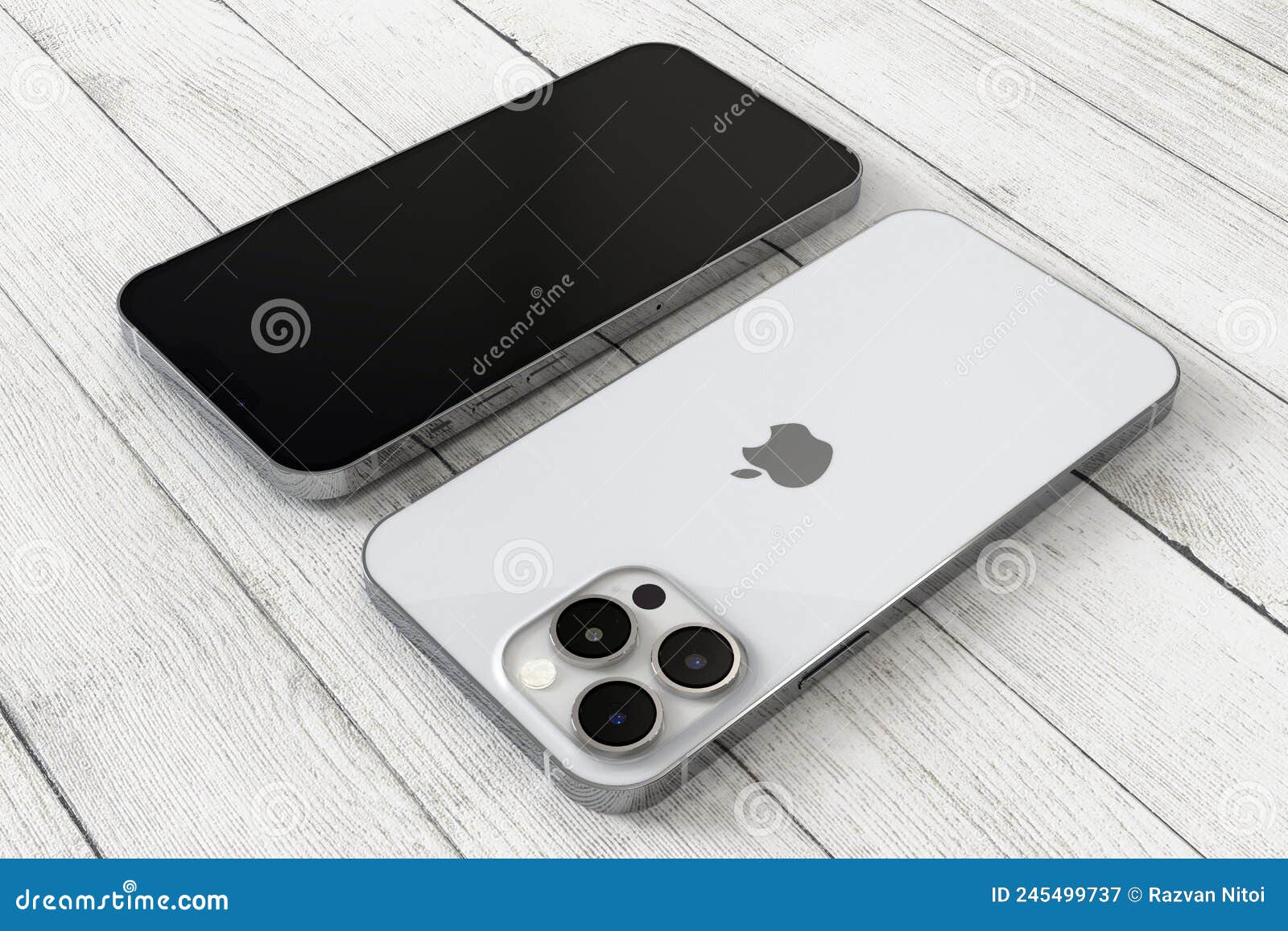 Apple IPhone 13 Pro Max Silver, Front And Back Sides Comparison ...