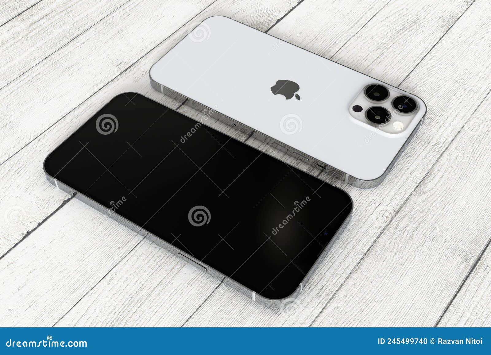 Apple IPhone 13 Pro Max Silver, Front and Back Sides Comparison ...